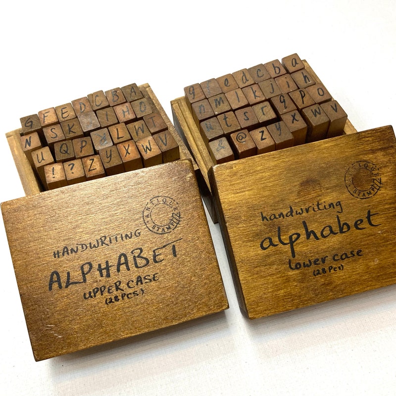 Wooden Alphabet Stamps - Etsy