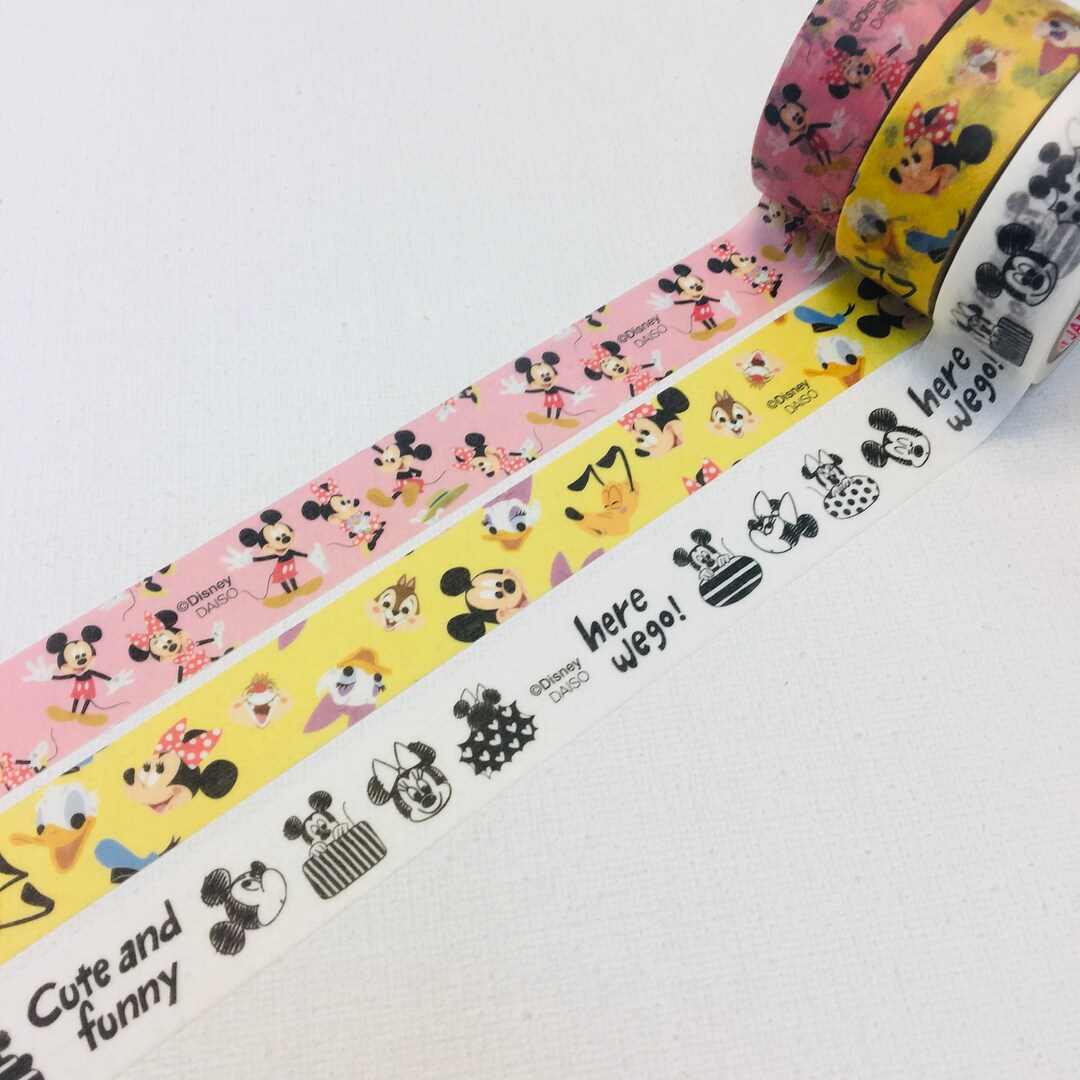 Japanese Disney Washi Tape Mickey Mouse Washi Tape Black and White ...