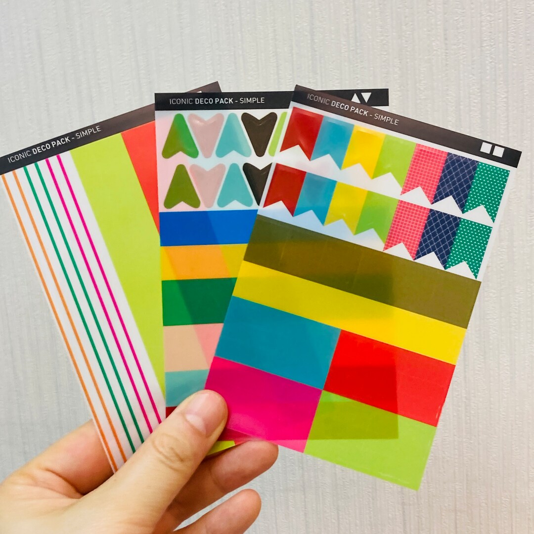 10 Sheets of Deci Sticker : Dots, Arrows, Stripes, Deer, Color, Deer ...