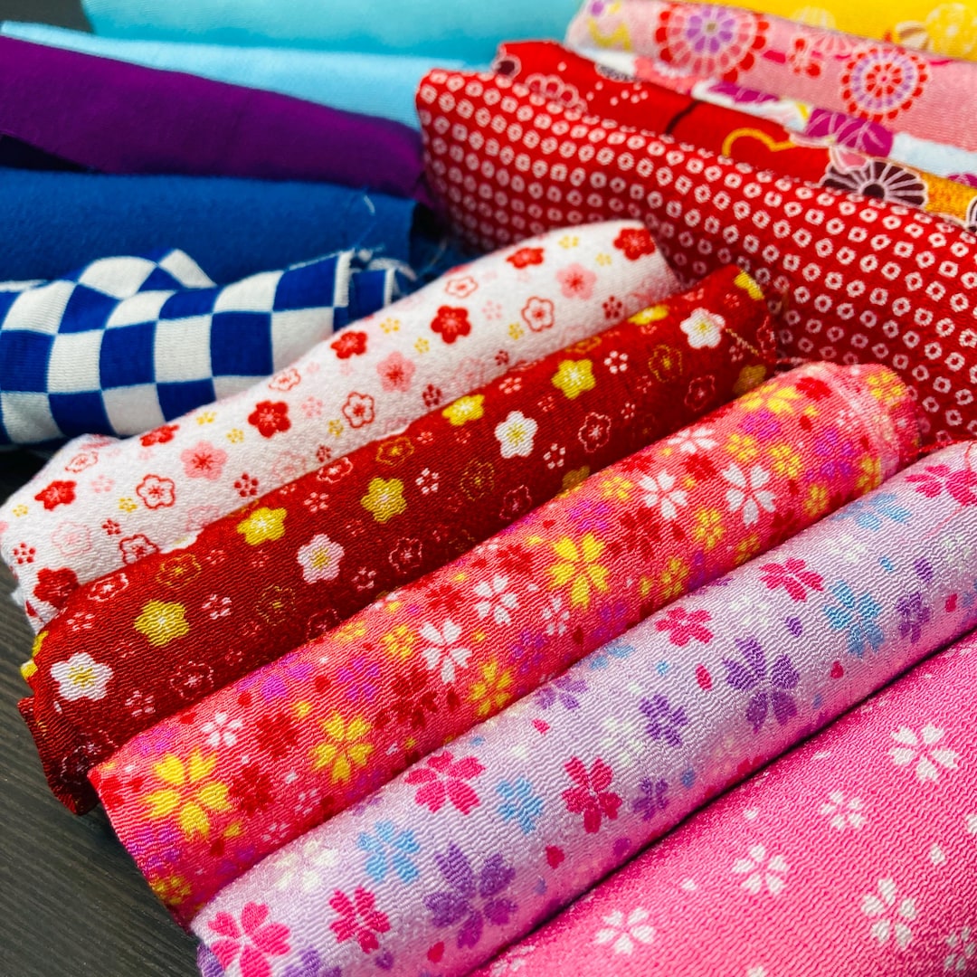 Chirimen Fabric Japanese Tsumami Fabric Kimono Patterns Japanese ...