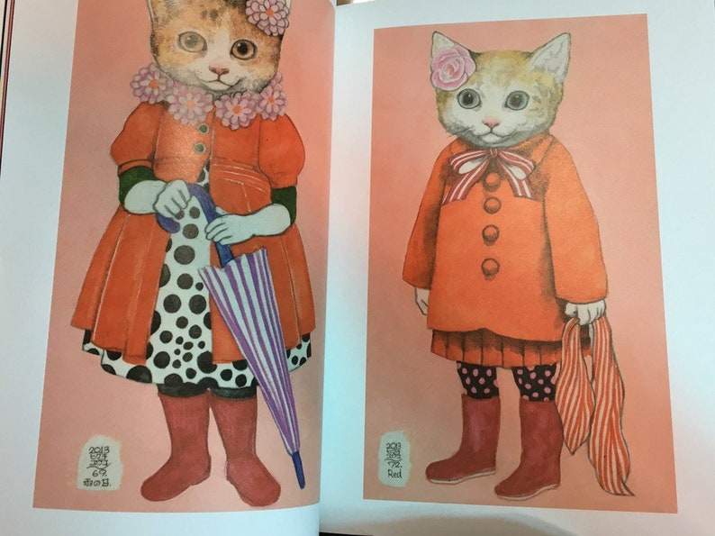 Higuchi Yuko Artworks Collection: Cats, Mushroom, and Girls' Fantasy - Etsy