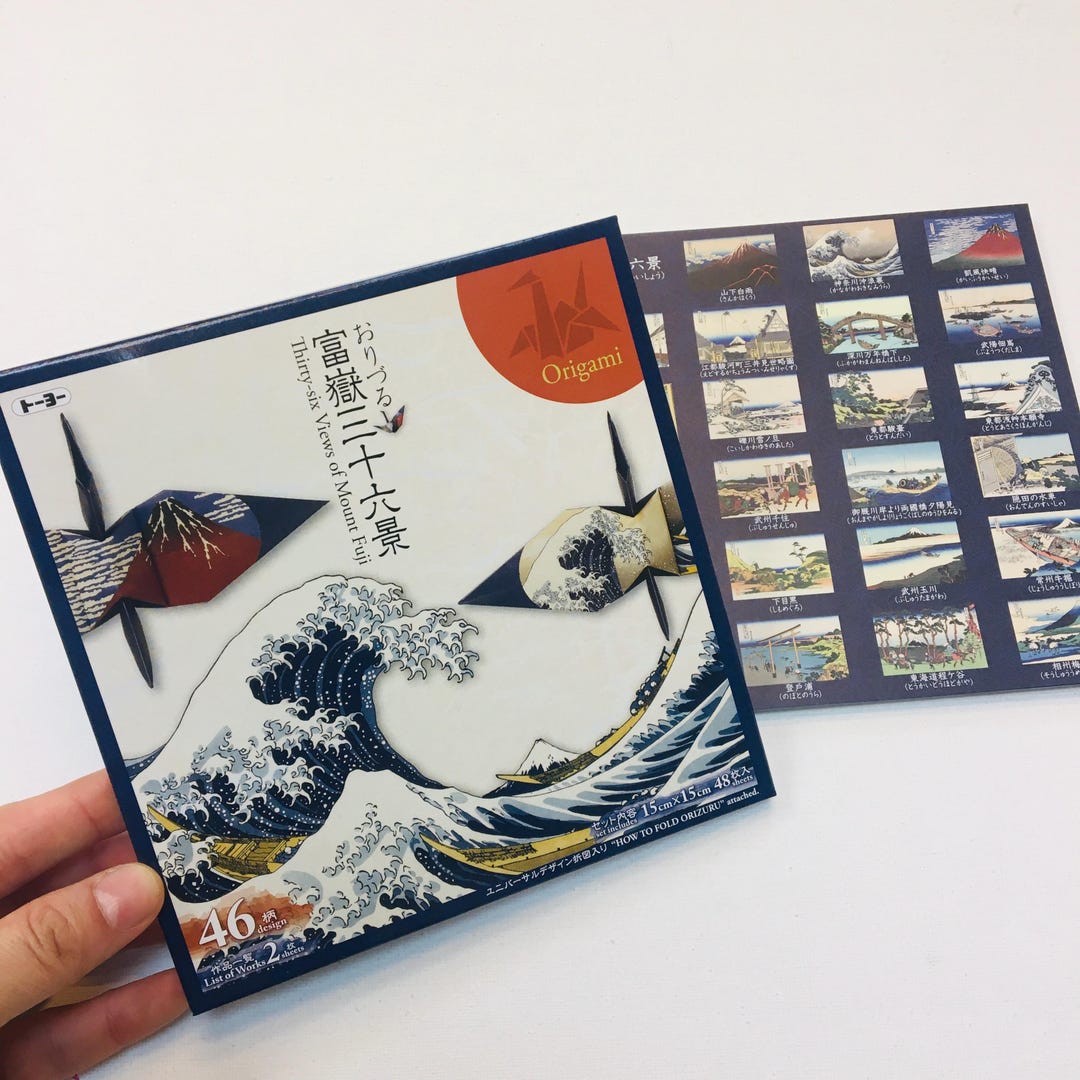 Ukiyo-e 36 Views of Mount Fuji Japanese Origami Paper Pack for Crane ...