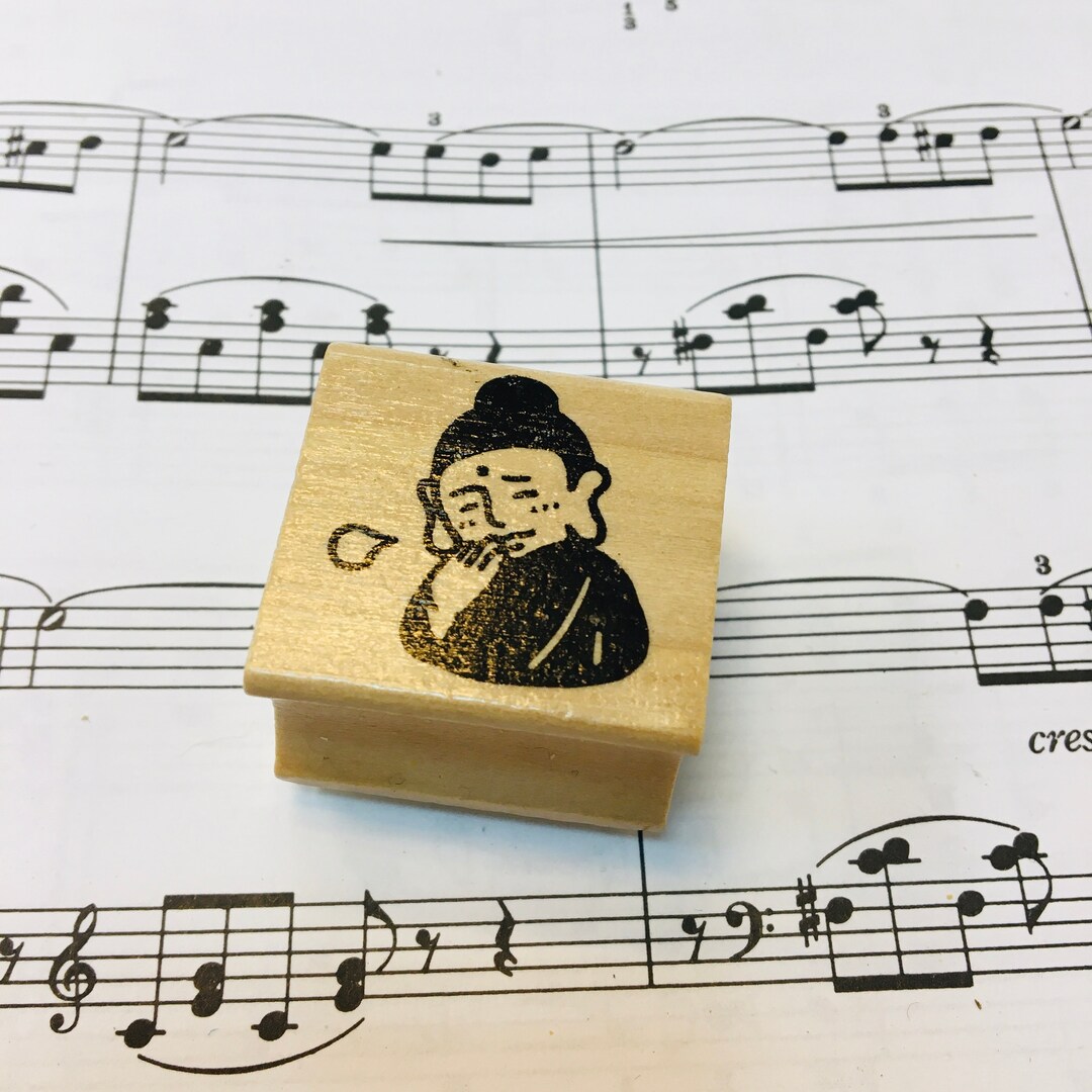 Laughing Buddha Stamp Happy Buddha Wooden Rubber Stamp Religious Stamp ...