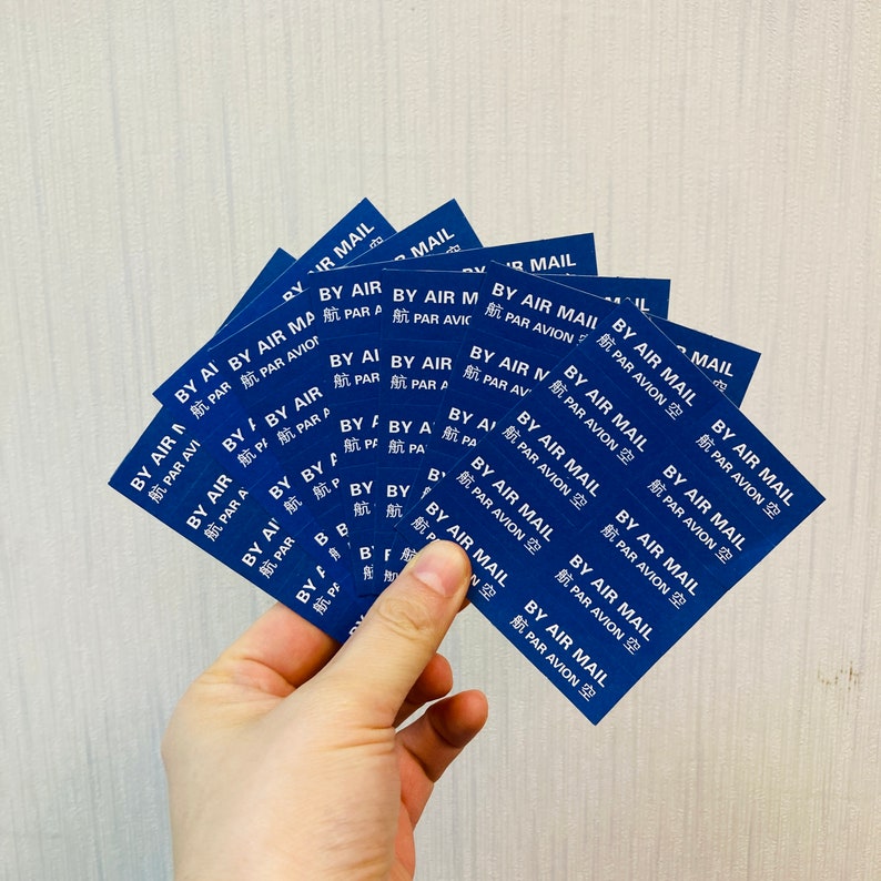 7 Sheets of by AIR MAIL / Par Avion Label Sticker 70 Pcs of Stickers - Etsy
