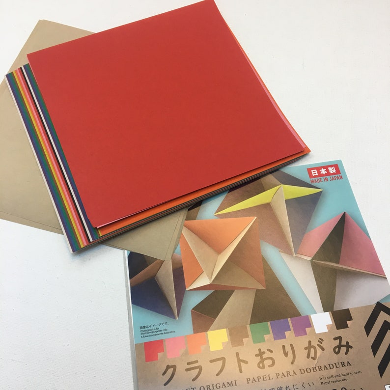 A Pack of 30 Sheets Japanese Color Origami Kraft Paper: Rainbow Colors ...