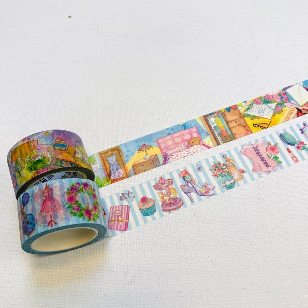 Alice Blue Rococo Art Furnitures Washi Tape Lovely Girly Room Masking ...