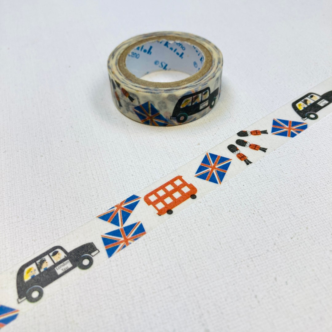 London Taxi and Double Deck Bus Washi Tape Shinzi Katoh Illustration ...