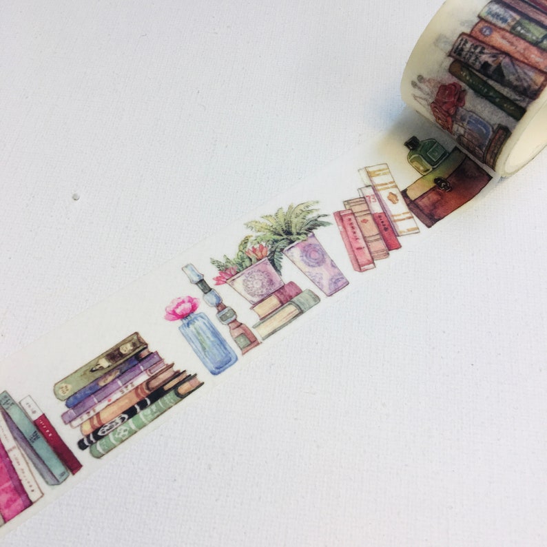1 Roll of Designer Washi Tape Making Tape : Bookshelf, Book Collectors ...