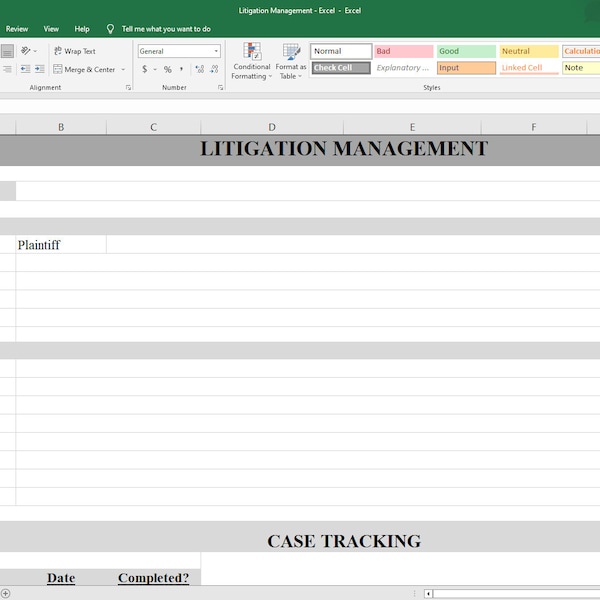 Case Management Tracker - Etsy