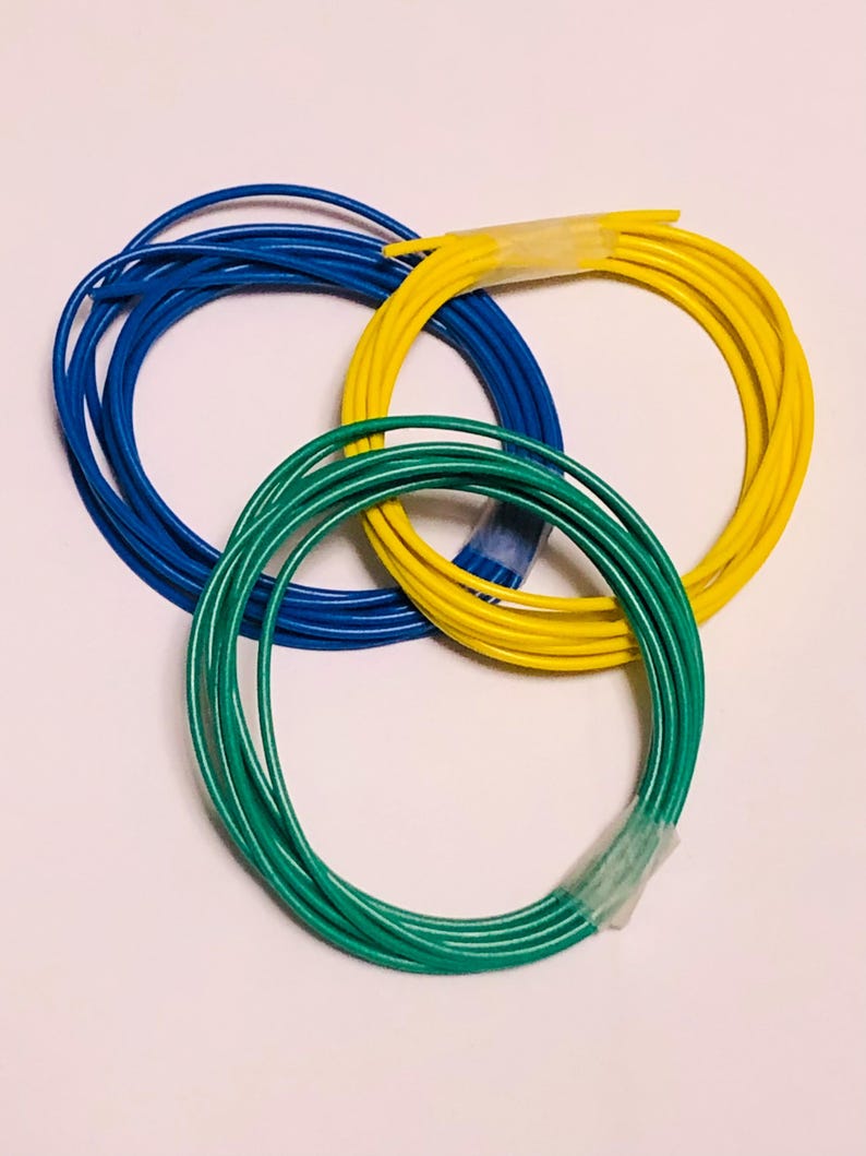 Lionel E-unit Wire 24 Gauge 10’ Stranded Blue, Green, Yellow Each by ...