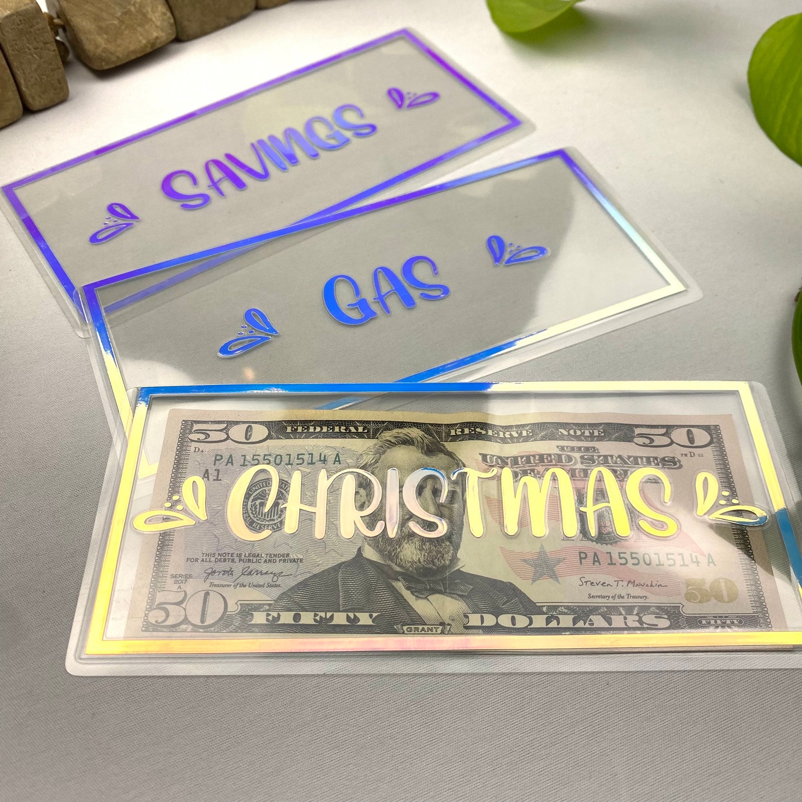 Custom Clear Cash Envelope Available With Hole Punches for - Etsy