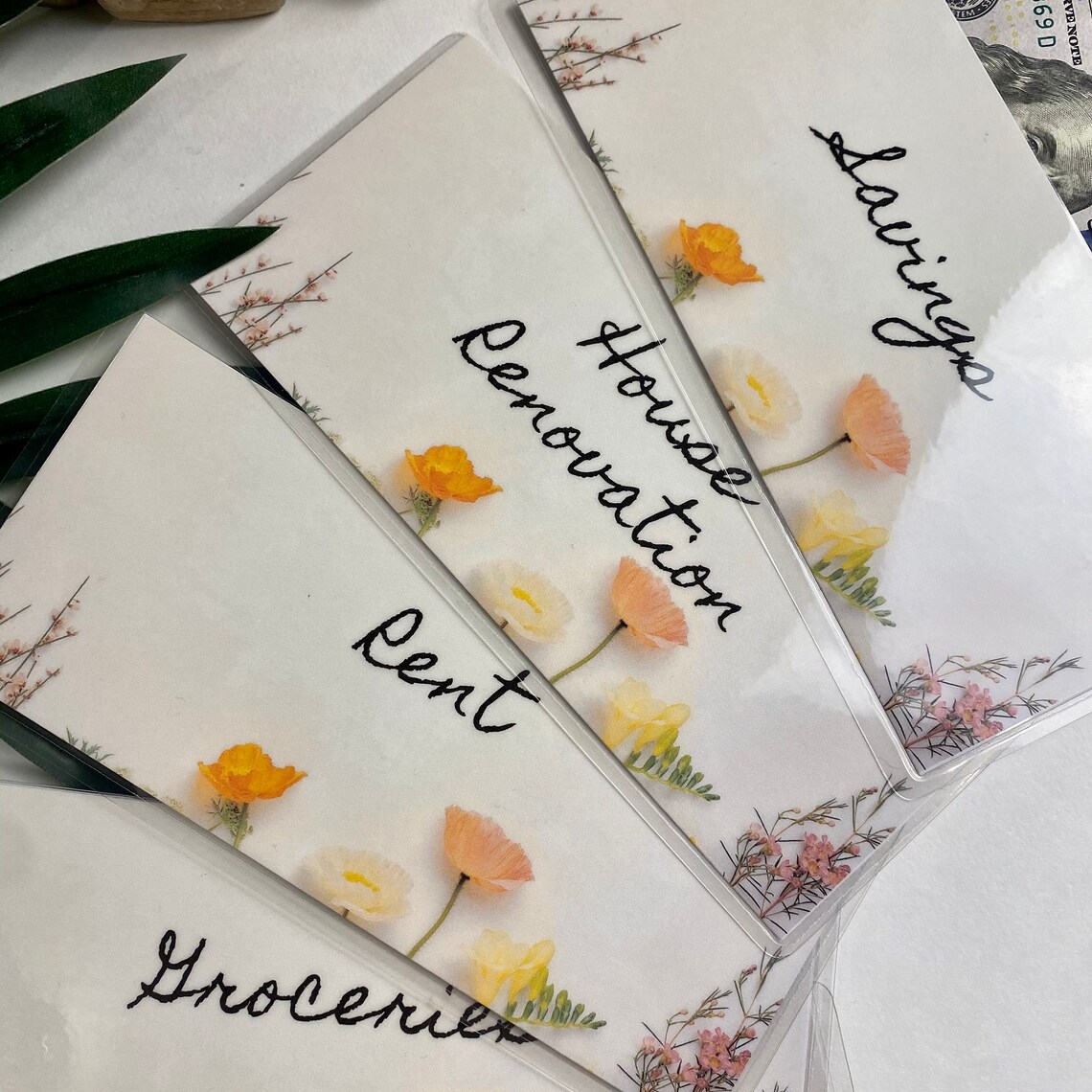 Custom Floral Cash Envelopes With Script Font: A6 Budgeting - Etsy