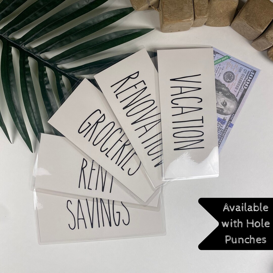 Custom Laminated Cash Envelope: Tall Skinny Font, A6/personal Hole ...