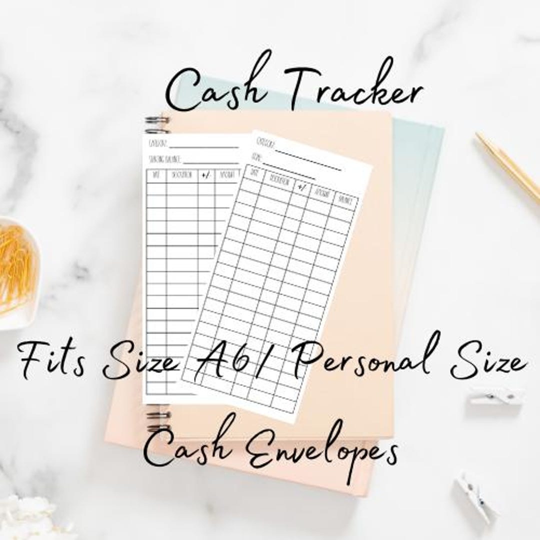 A6 Cash Envelope Tracker: Minimalist Printable (PDF) - Etsy