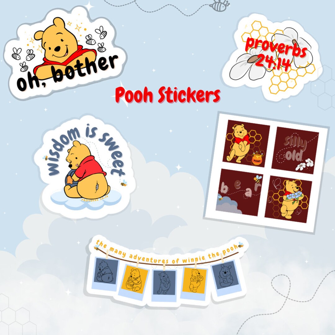 Disney Pooh Bear Sticker Christian Gifts Waterproof Sticker Christian ...
