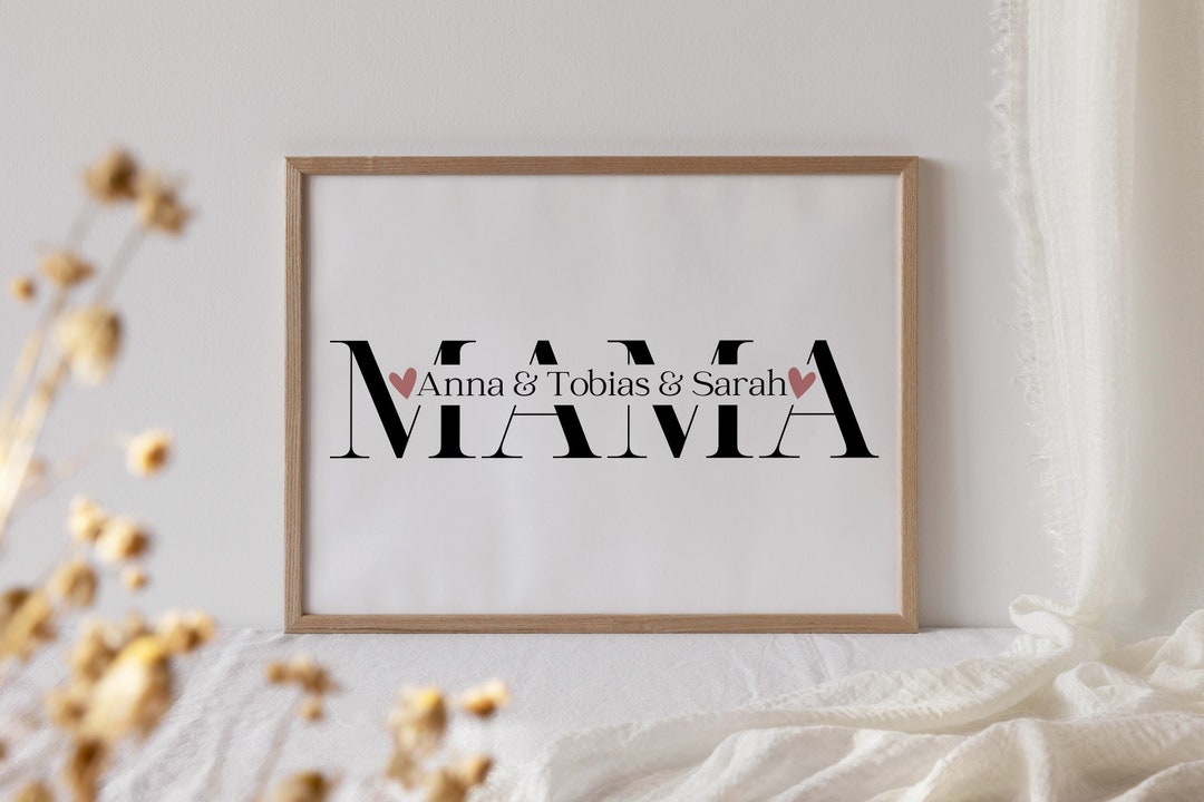 Personalized Mom Poster With Children's Names for Mother's Day Gift for ...