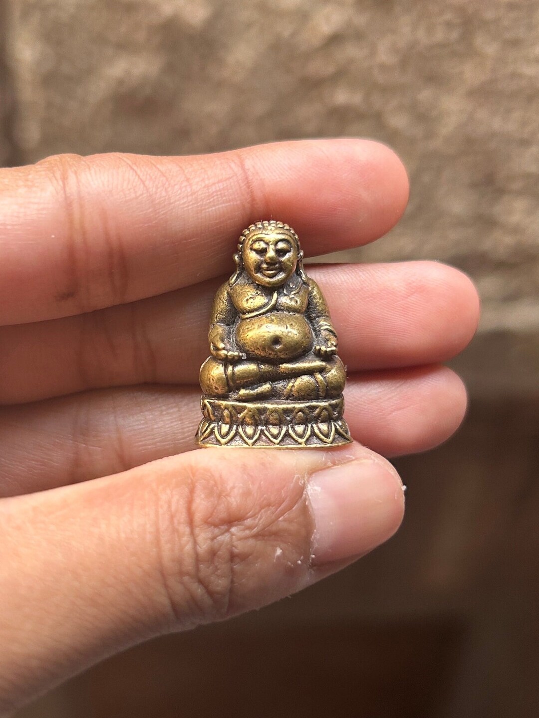 Happy Buddha Statue Cute Laughing Buddha Feng Shui Sandstone Finish ...