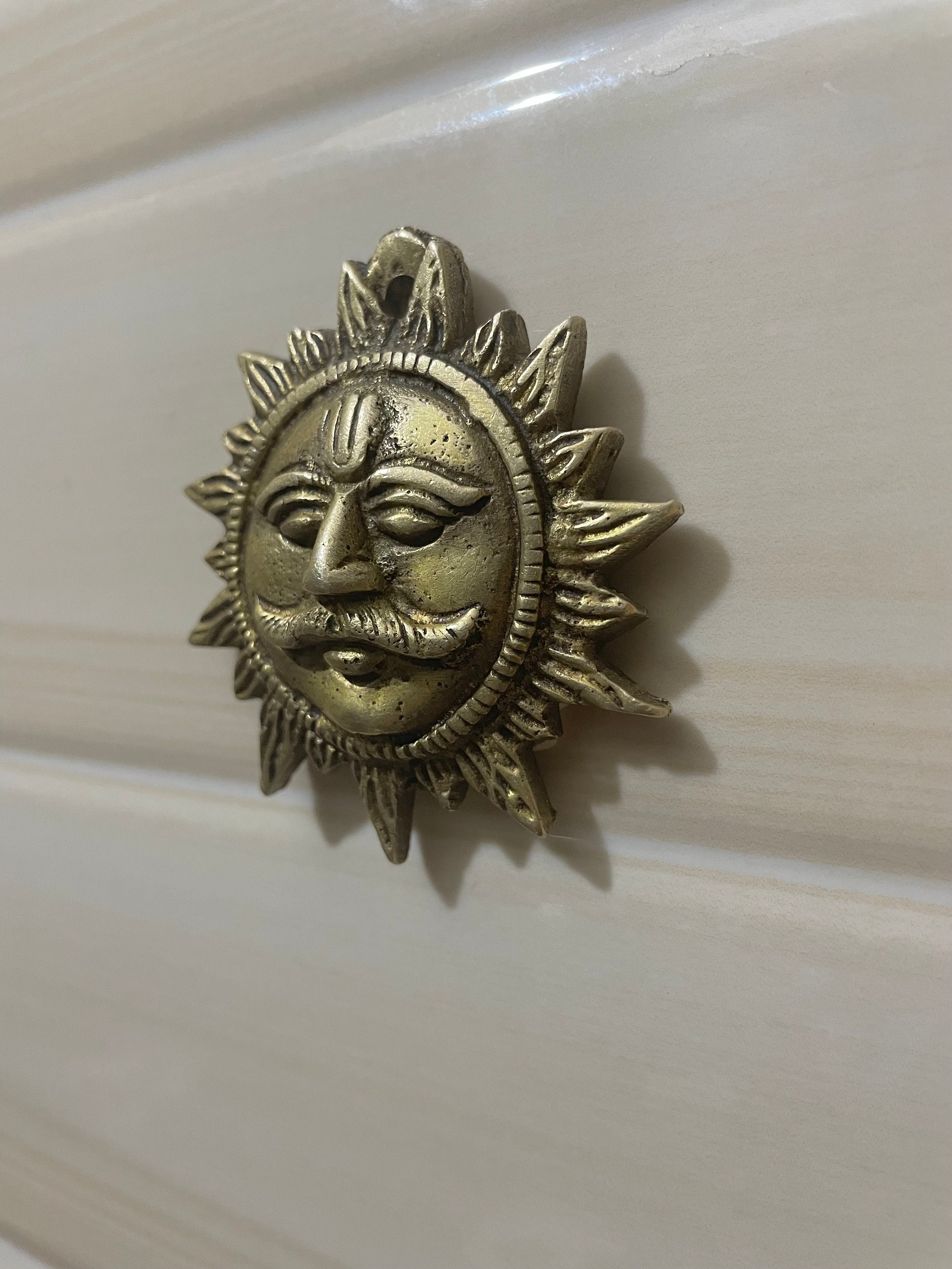 Shubh Sanket Sun for Vastu Brass Sun Figurine Brass Sun Home - Etsy