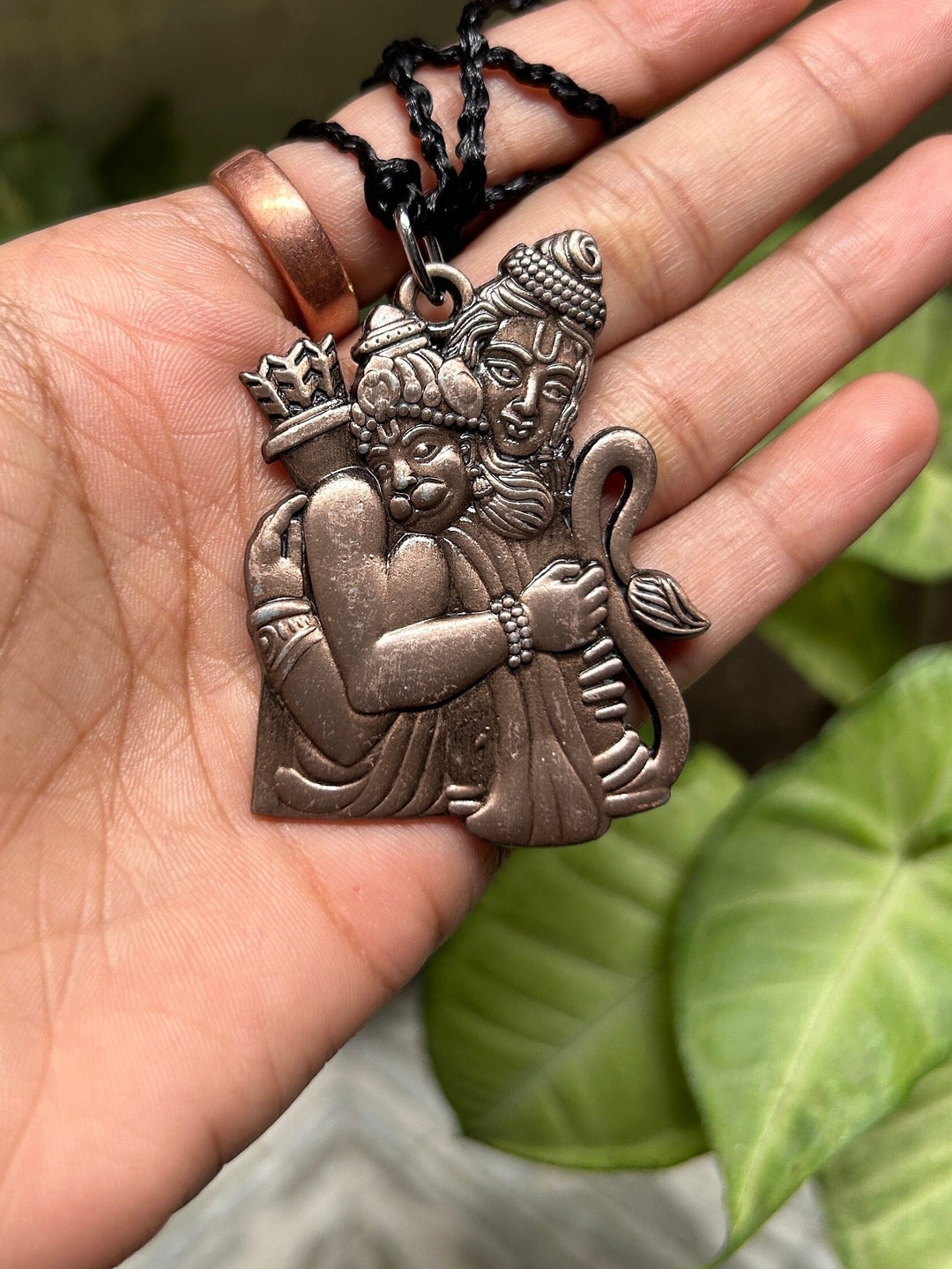 Handmade Hanuman JI Pendant Men Necklace, Handmade Idol Pendant, Men's ...