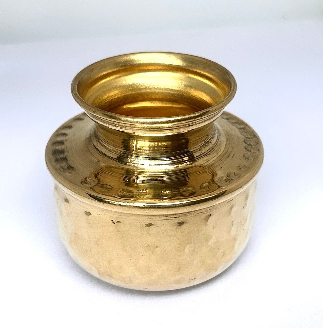 Brass Kalash Brass Lota Pot for Indian Traditional Pooja Items Jal ...
