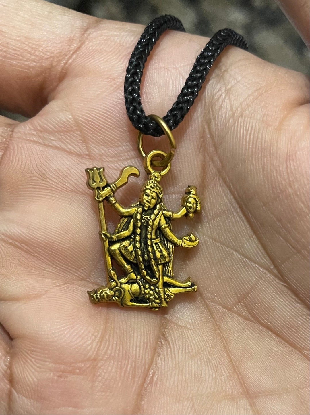 MAA Kali Pendant Chain Necklace for Good Luck and Protection Mystical ...