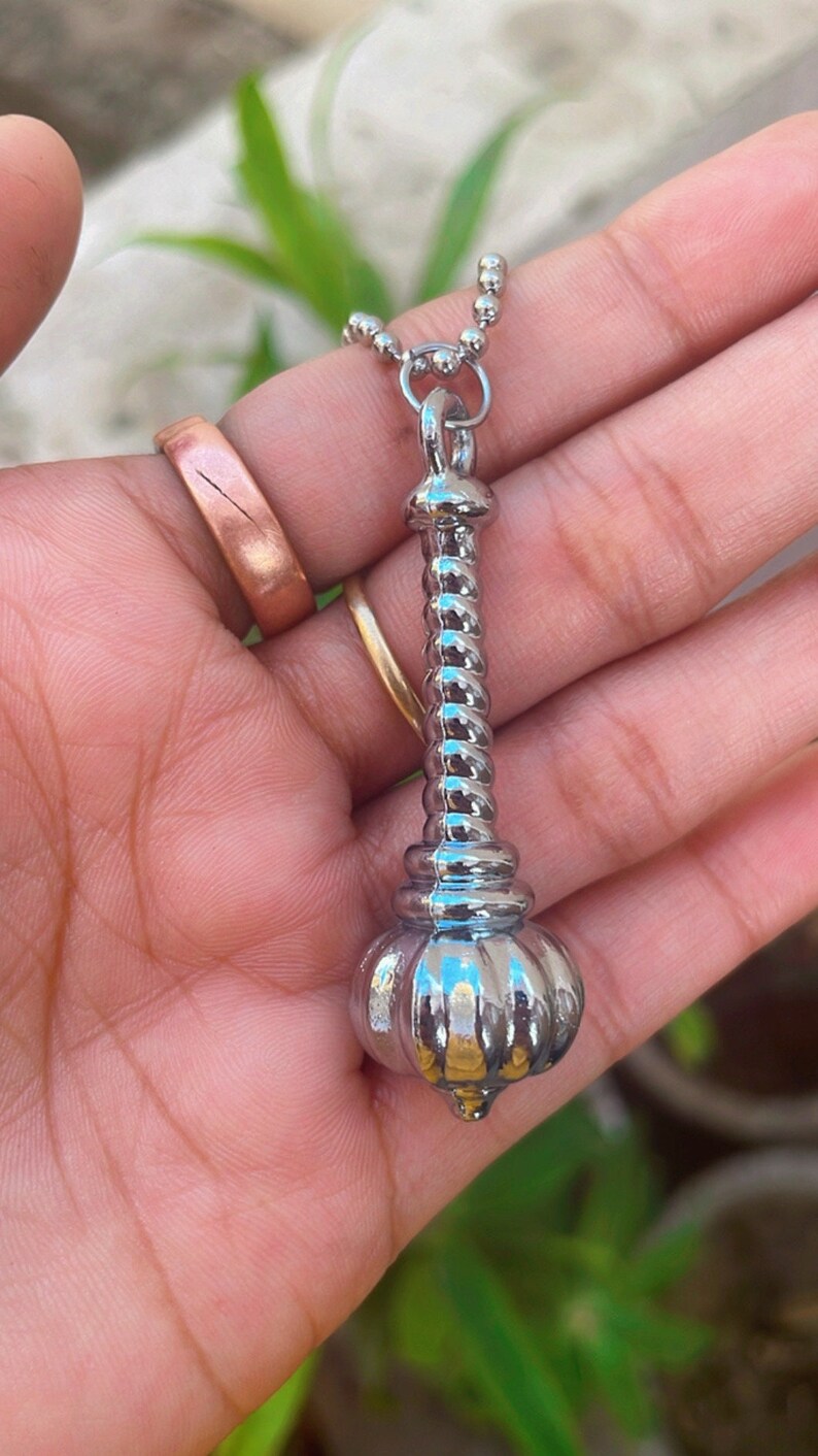 Hanuman JI Gada Pendant Men Necklace, Handmade Idol Pendant, Men's ...