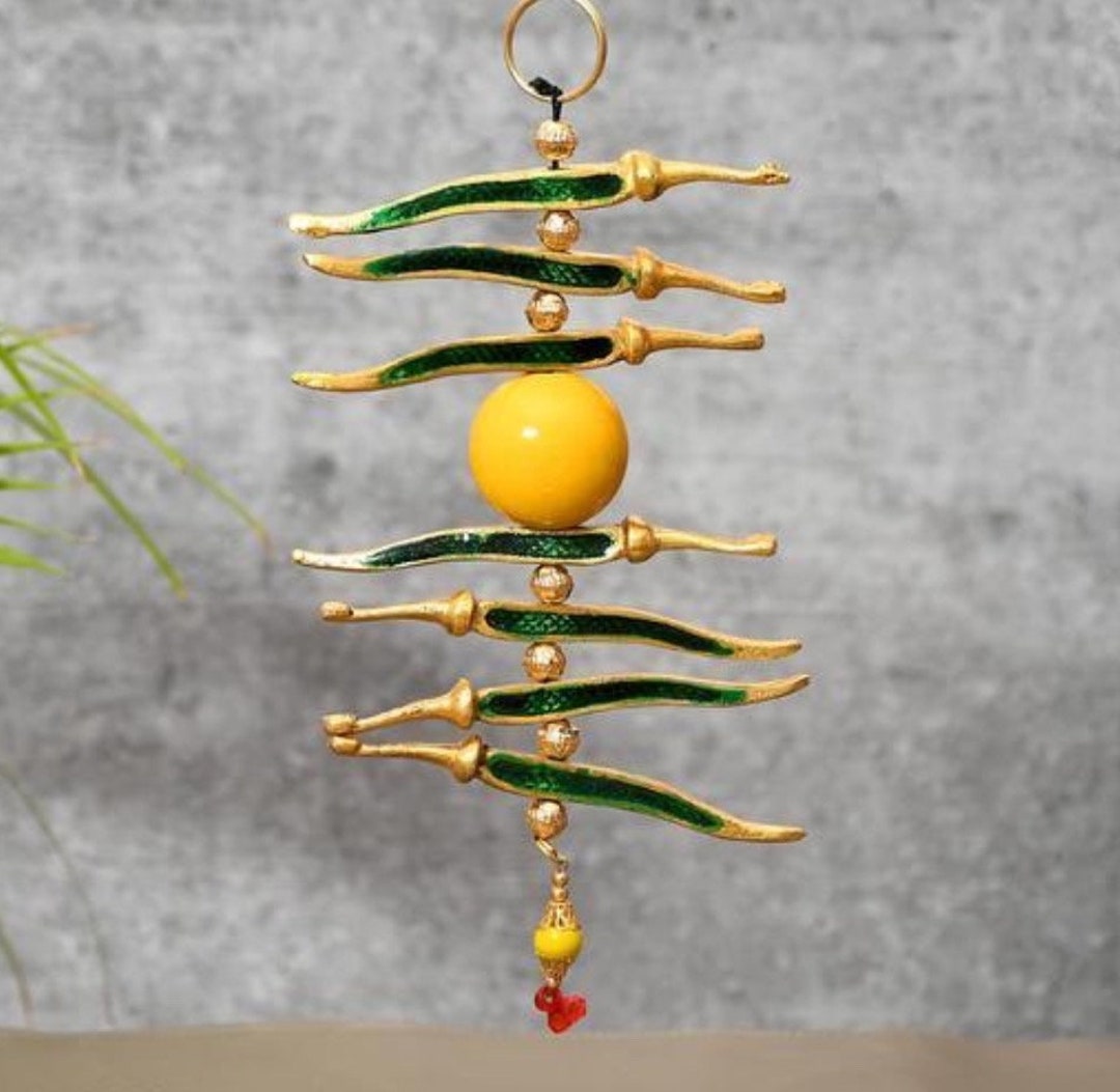 Metal Wall Hanging Nimbu Mirchi, Evil Eye Protector Nazar Suraksha ...