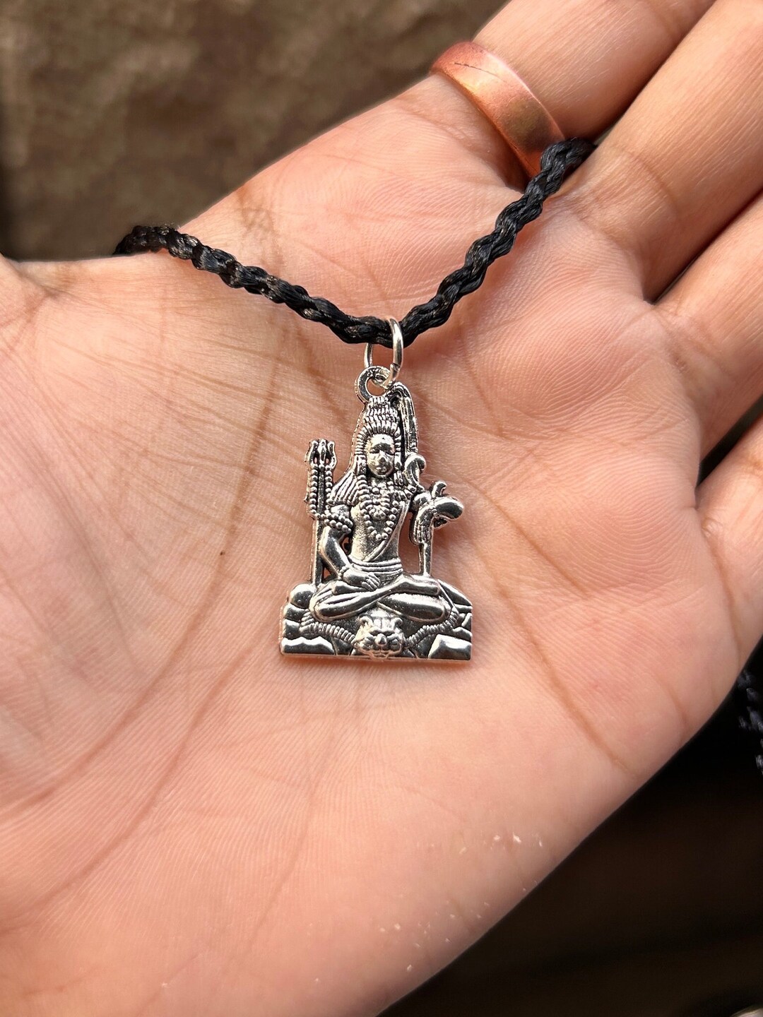 Shiva Necklace / Gold Shiva Trident Pendant / Divine Masculine Tantric ...