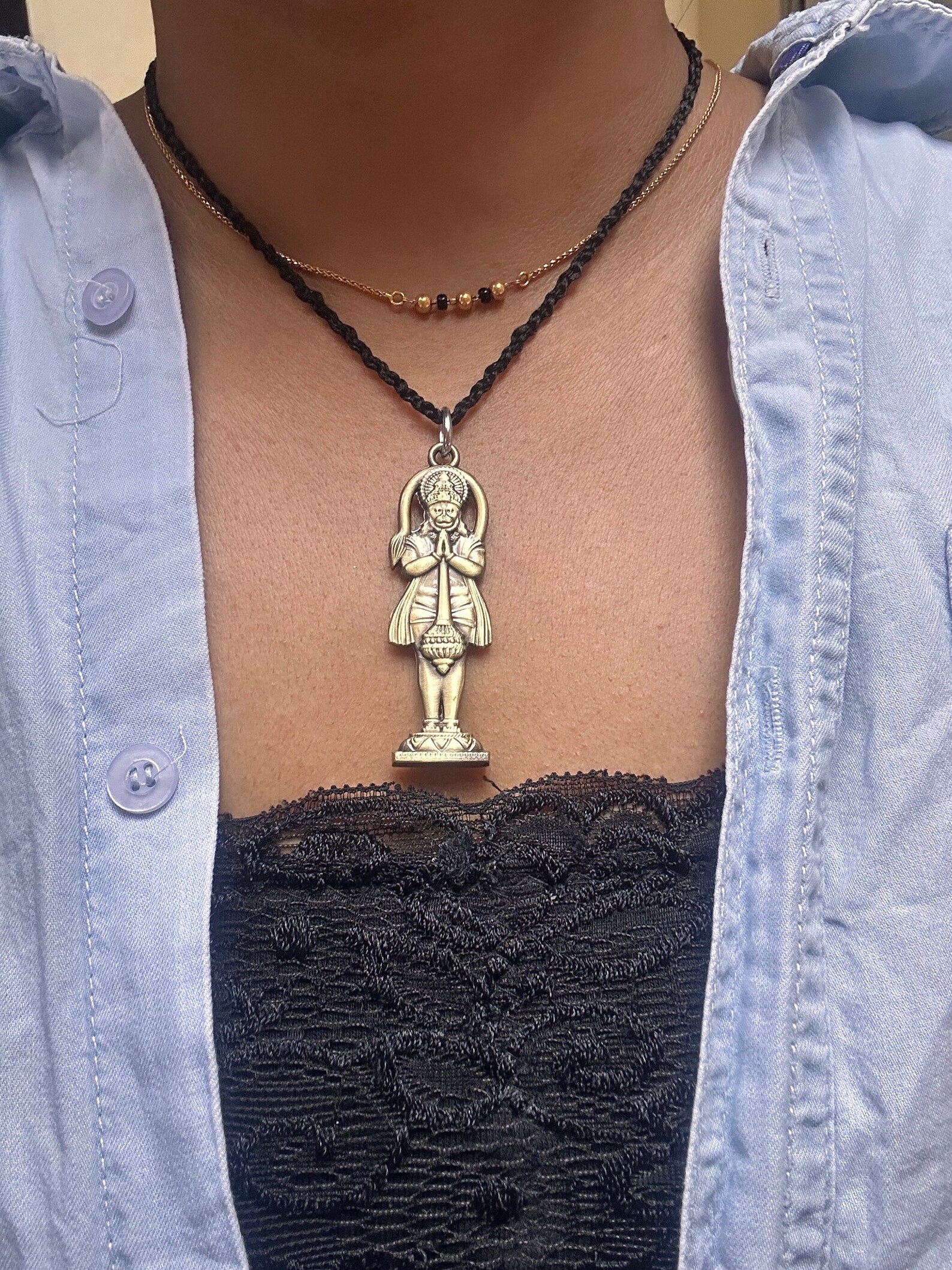Hanuman JI Pendant Men Necklace, Handmade Idol Pendant, Men's Pendant ...