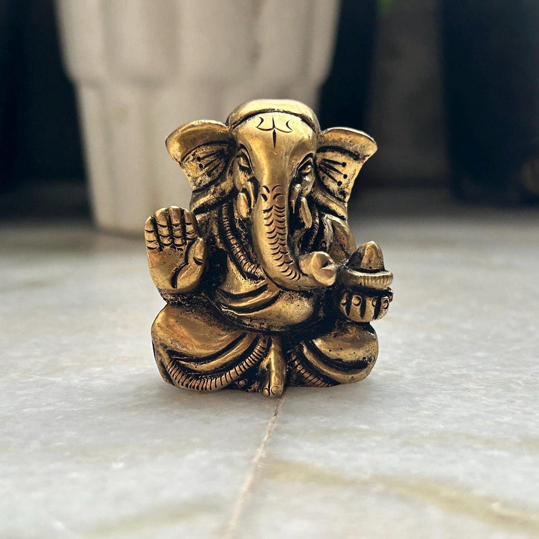 Ganesha Statue Show Piece.little Ganesh Hindu God Lord Antique Small ...