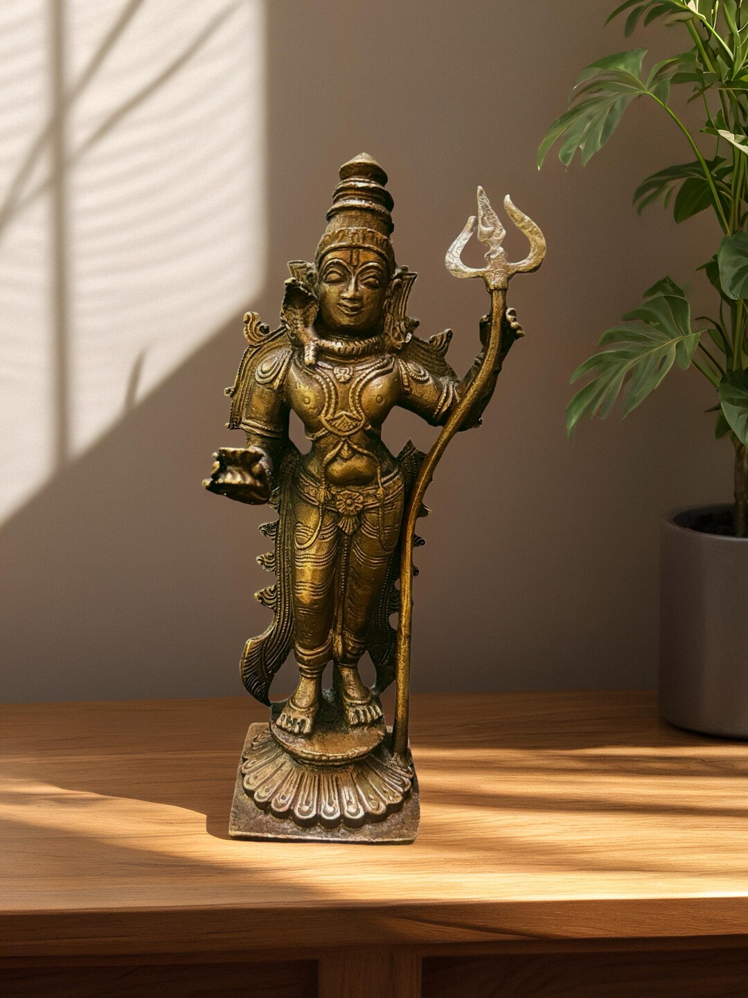 Lord Shiva Statue | Solid Copper Hindu God Idol | Mahadev Murti in ...