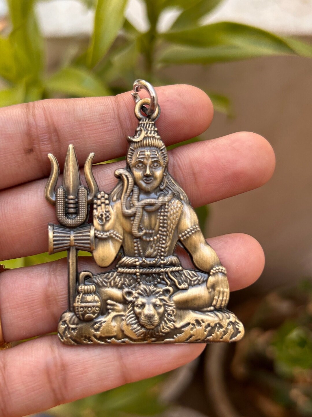 Shiva Necklace / Gold Shiva Trident Pendant / Divine Masculine Tantric ...