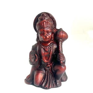 Hanuman Idol Antique Sindur Colour Hanuman Statue Sacred Hindu God Idol ...