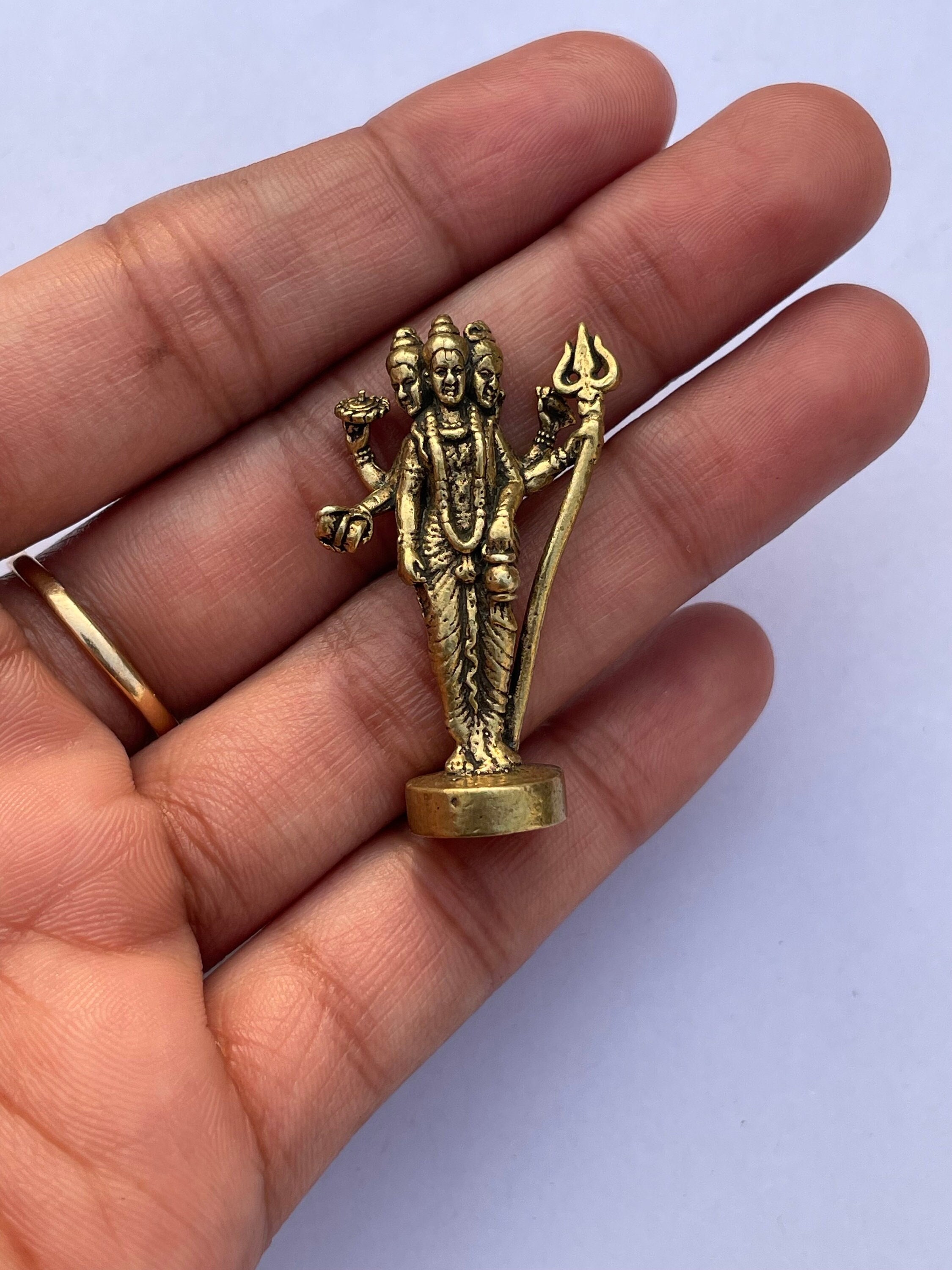 Holy Trinity Brahma Vishnu & Mahesh Brass Statue Lord Vishnu Narayan ... Holy Trinity Brahma Vishnu & Mahesh Brass Statue Lord Vishnu Narayan ...