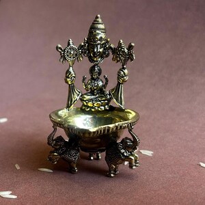 Handmade Brass Diya Oil Lamp | Traditional Deepak for Pooja | Antique ...