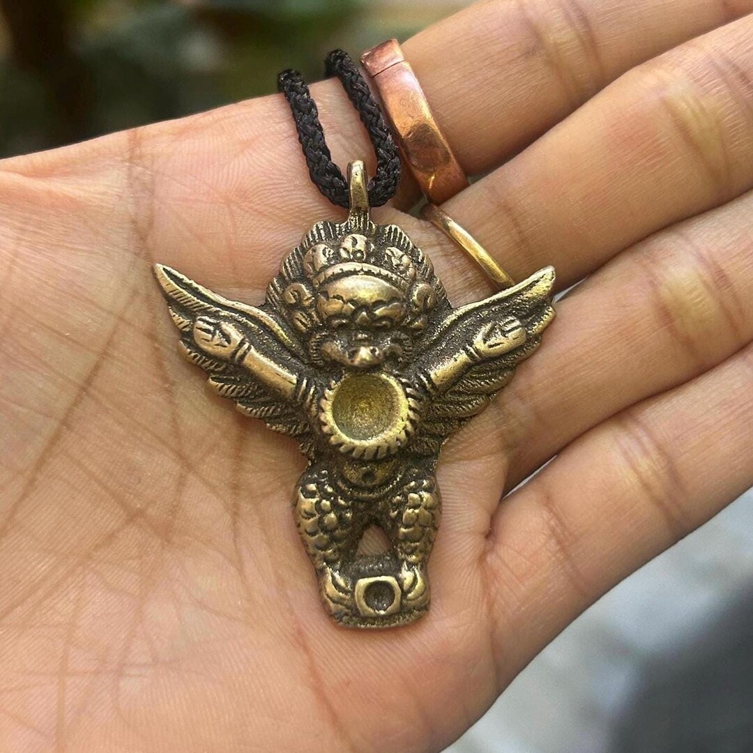 Brass Garuda Pendant | Lord Vishnu’s Vehicle | Hindu Religious Jewelry ...
