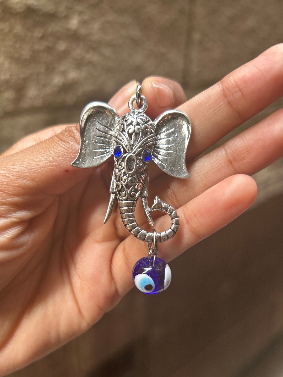 Evil Eye God Ganesha Pendants Antique Silver Tone Ganesh Hindu God ...