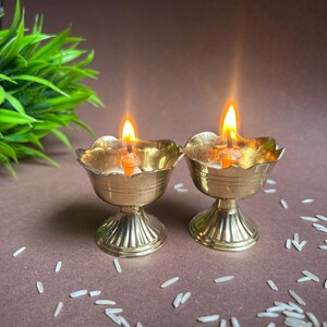 Brass Stand Deepak Oil Lamp | Candle Holder for Home Décor ...