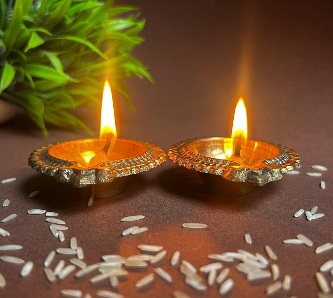 Traditional Brass Diya for Home Decor | Indian Oil Lamp for Pooja ...