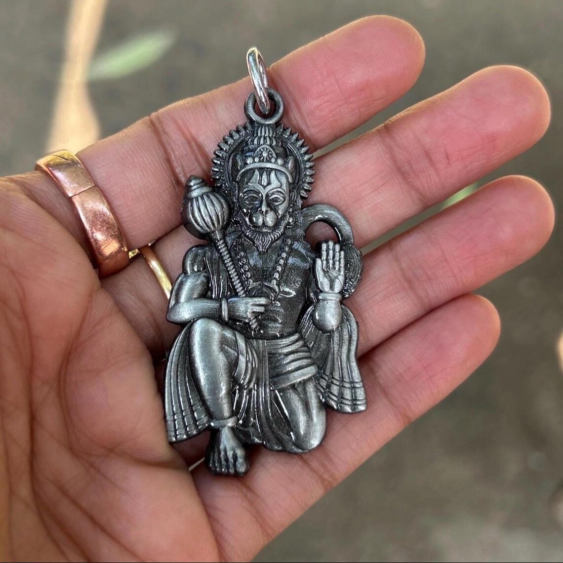 Handmade Hanuman JI Pendant Men Necklace, Handmade Idol Pendant, Men's ...