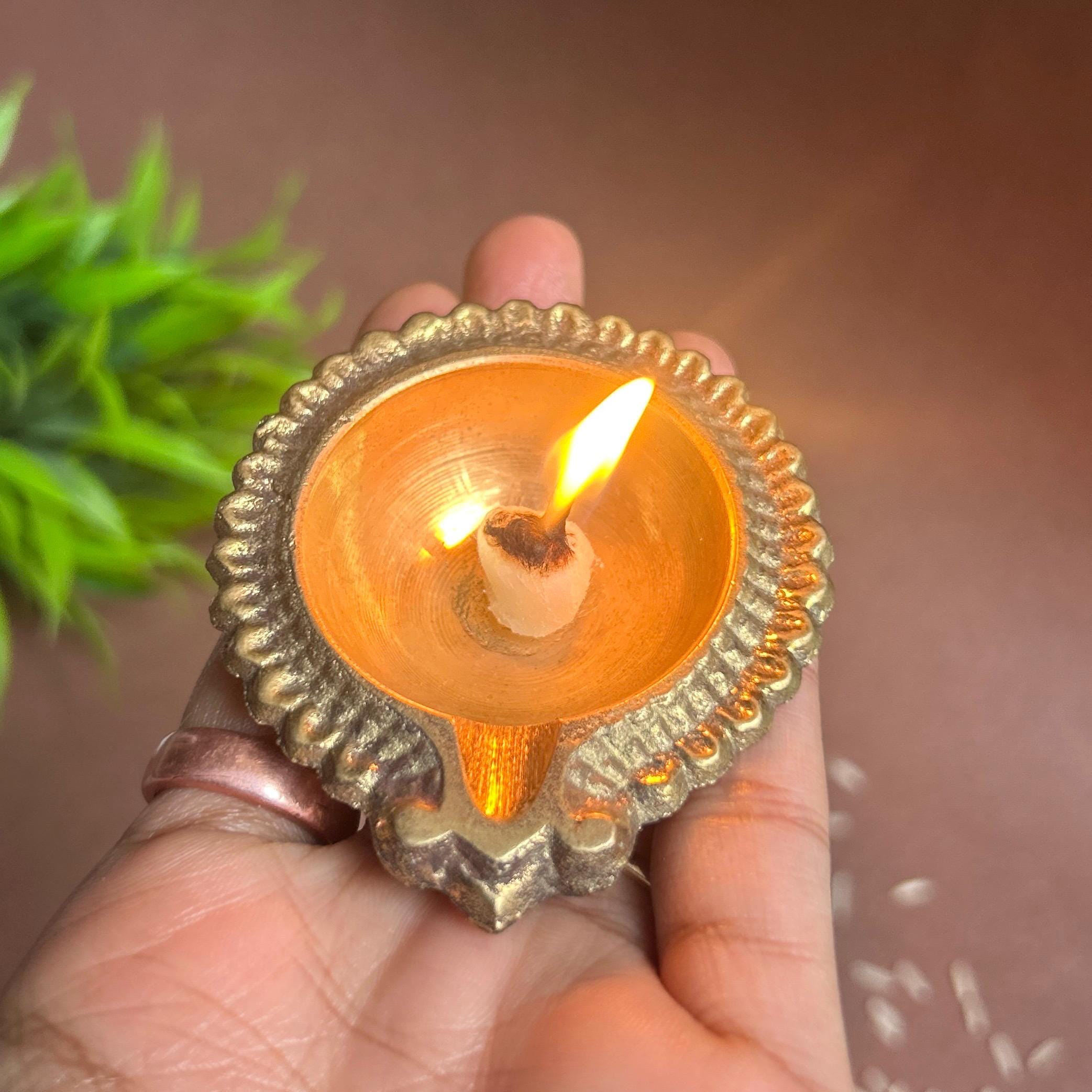Traditional Brass Diya for Home Decor | Indian Oil Lamp for Pooja ...