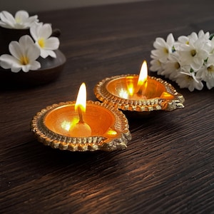 Traditional Brass Diya for Home Decor | Indian Oil Lamp for Pooja ...