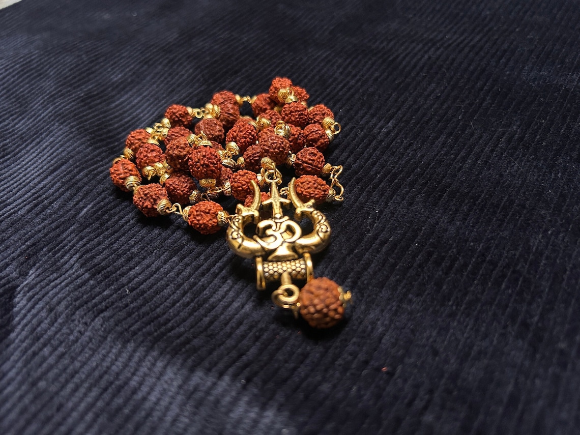 Shiva Necklace / Gold Shiva Trident Pendant / Divine Masculine Tantric ...