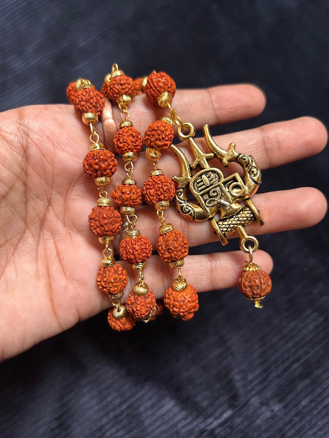 Shiva Necklace / Gold Shiva Trident Pendant / Divine Masculine Tantric ...