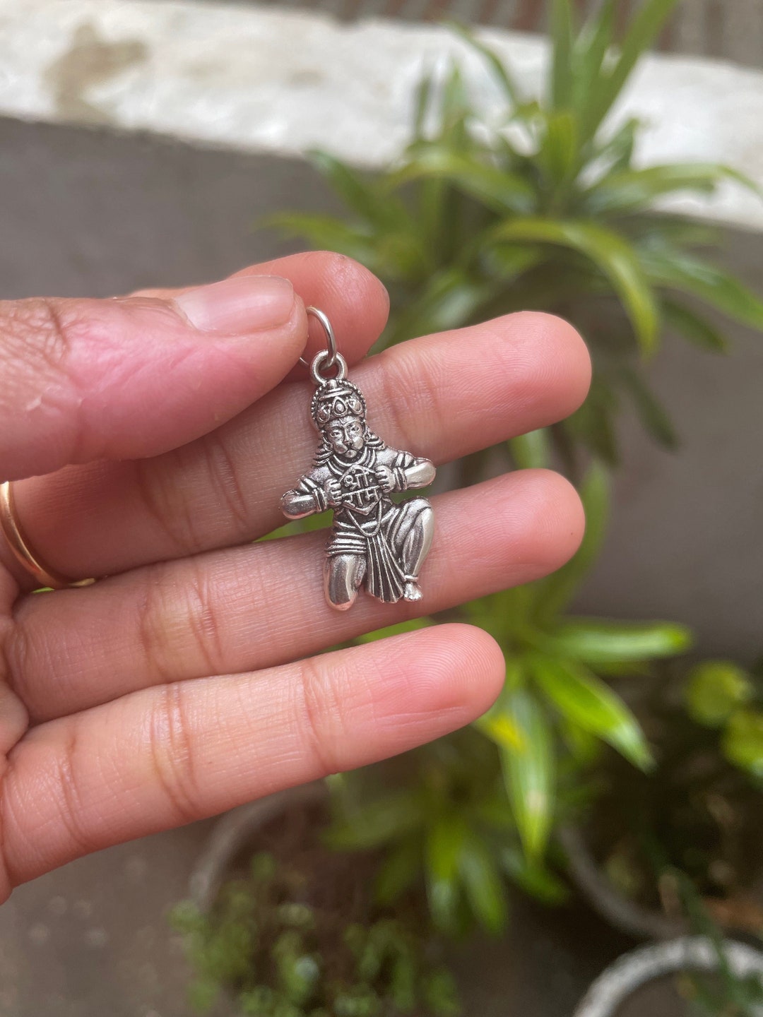 Handmade Hanuman JI Pendant Men Necklace, Handmade Idol Pendant, Men's ...