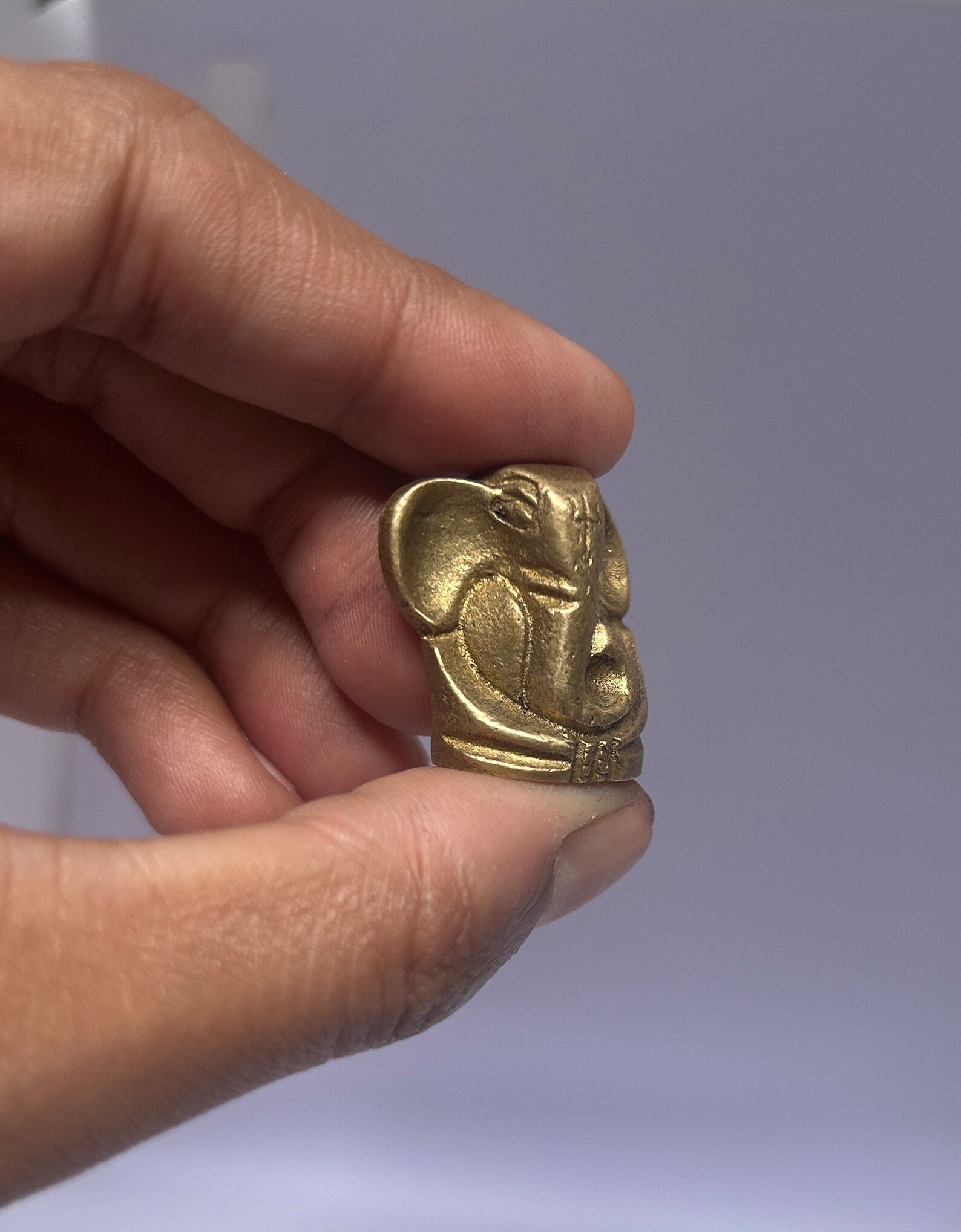 Antique Mini Ganesha Brass Small Ganesh Pocket Ganesha Car Deshboard ...