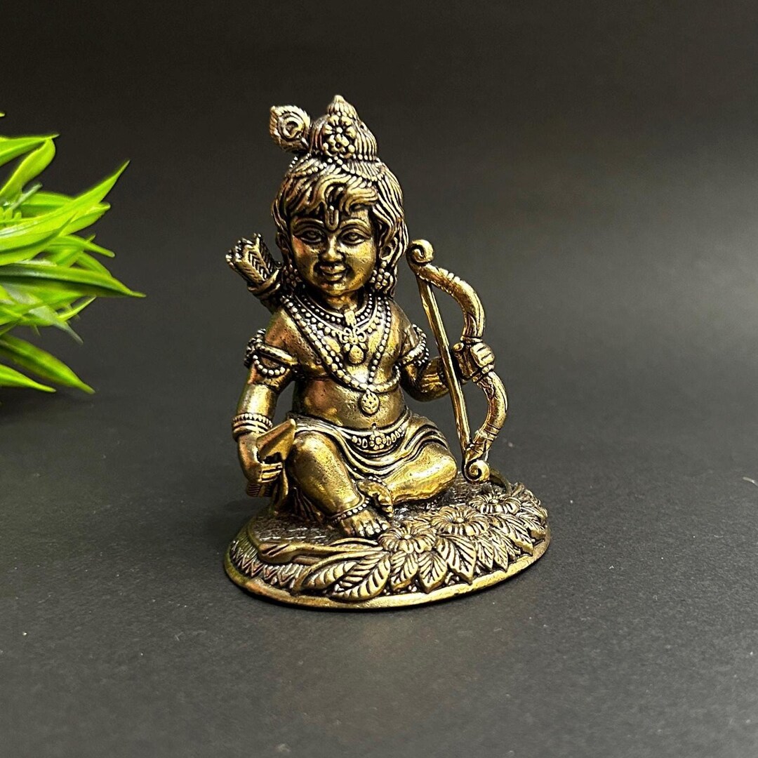 Bal Ram Statue Brass Cute Idol of Lord Rama's Childhood Baby Ram ...
