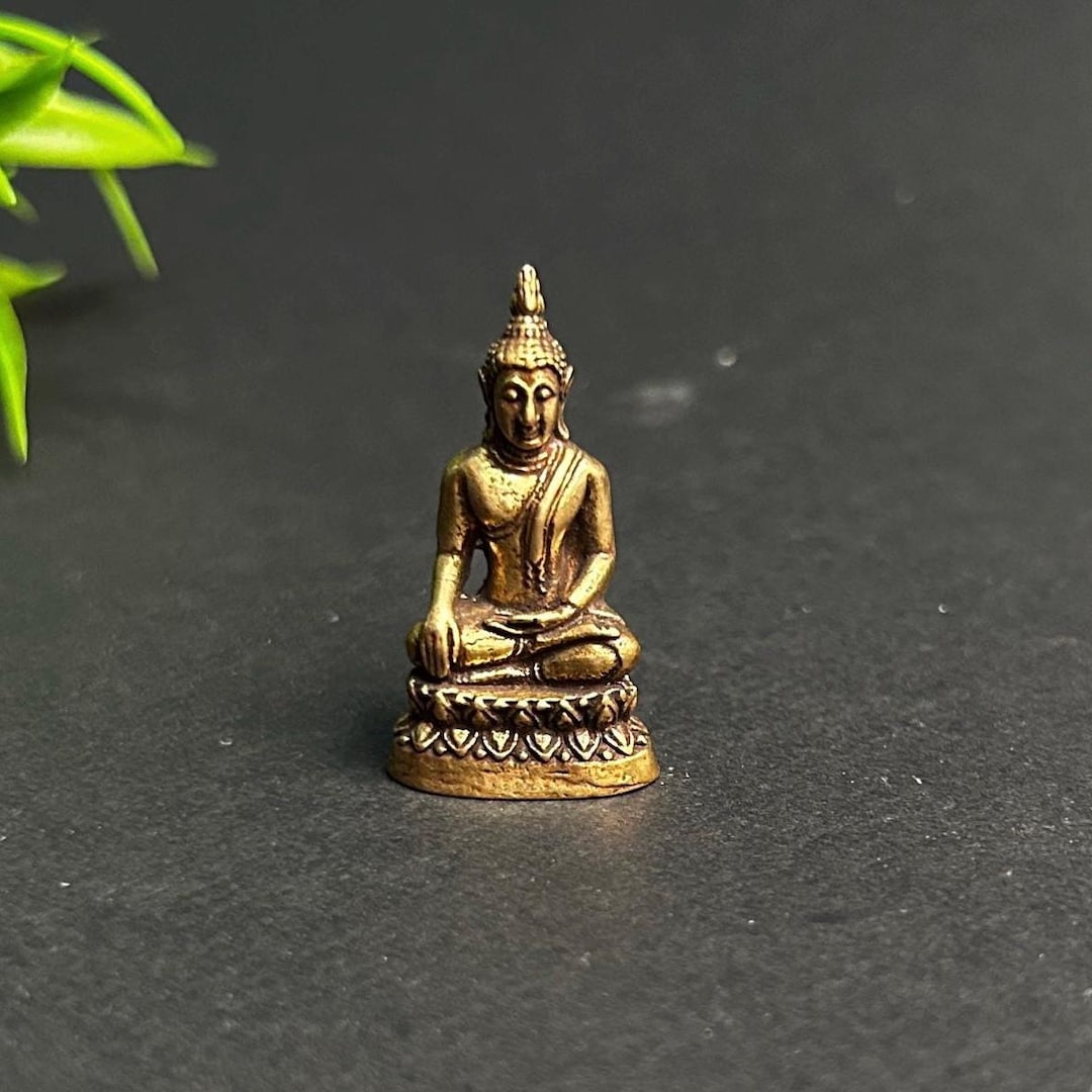 Mini Brass Buddha Statue Small Meditation Buddha Idol Spiritual Home ...