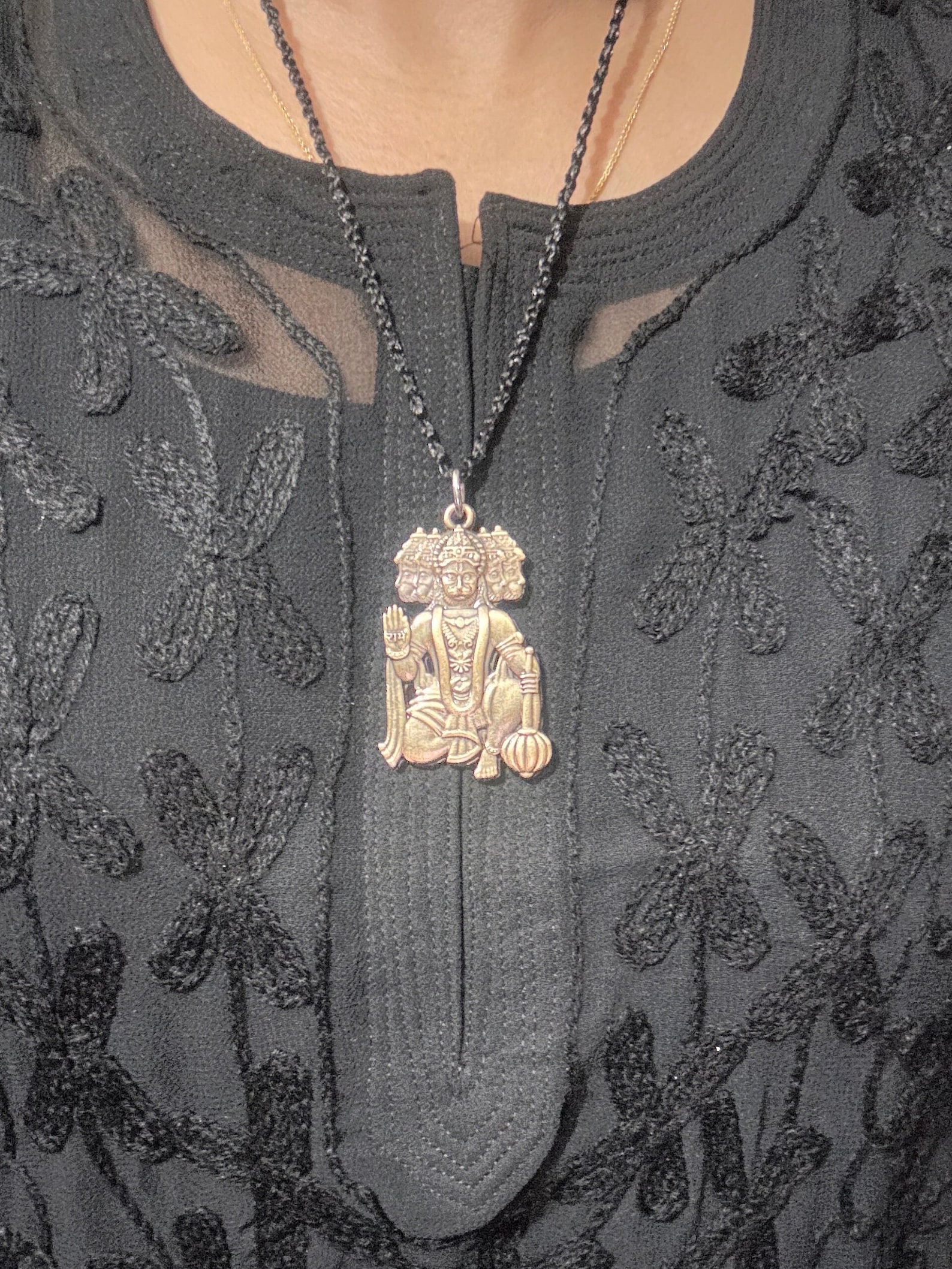 Handmade Hanuman JI Pendant Men Necklace, Handmade Idol Pendant, Men's ...