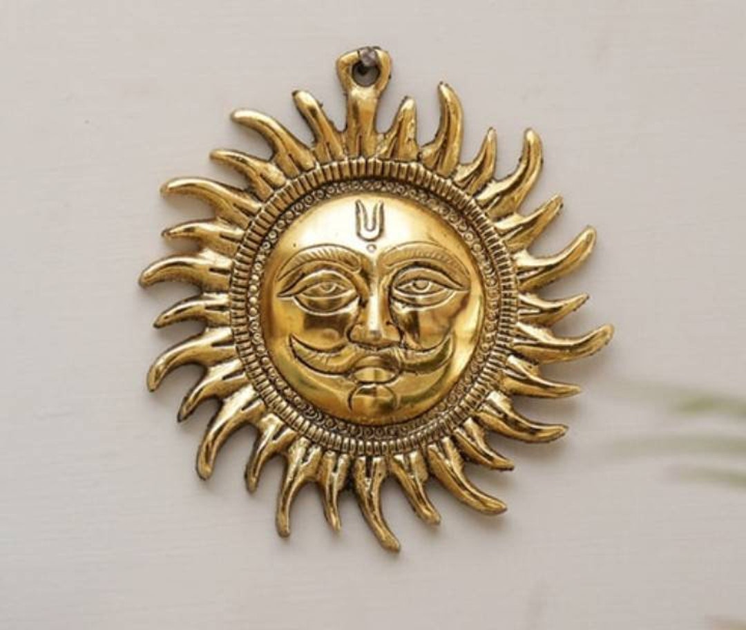 Shubh Sanket Sun for Vastu Brass Sun Figurine Brass Sun Home - Etsy